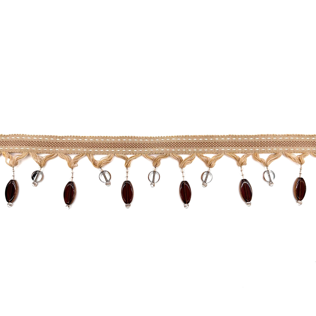 Caramel Brown High Quality Decorative Beaded Trim by the yard ...