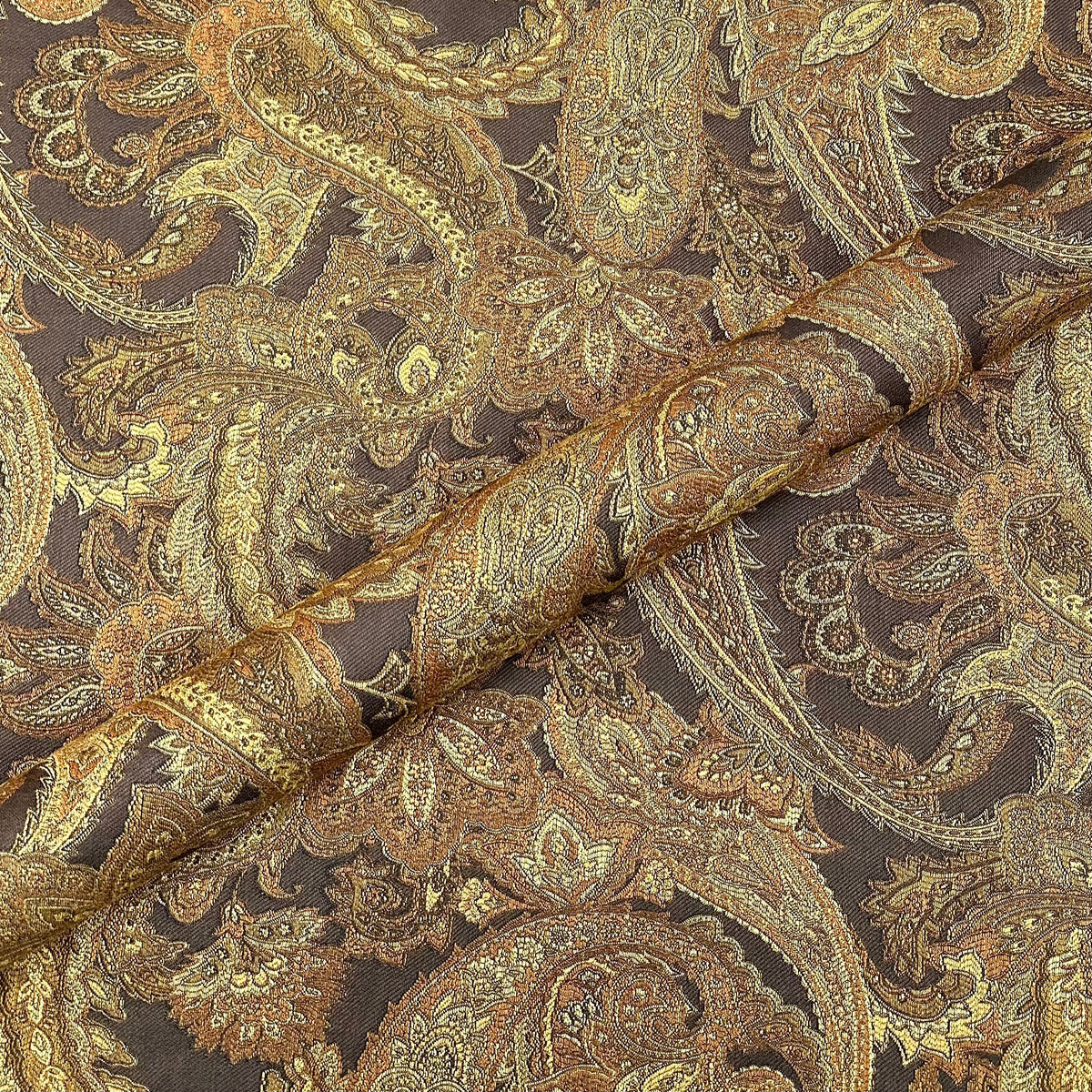 Marston Brown Paisley Jacquard Fabric 54" – Plankroad Home Decor