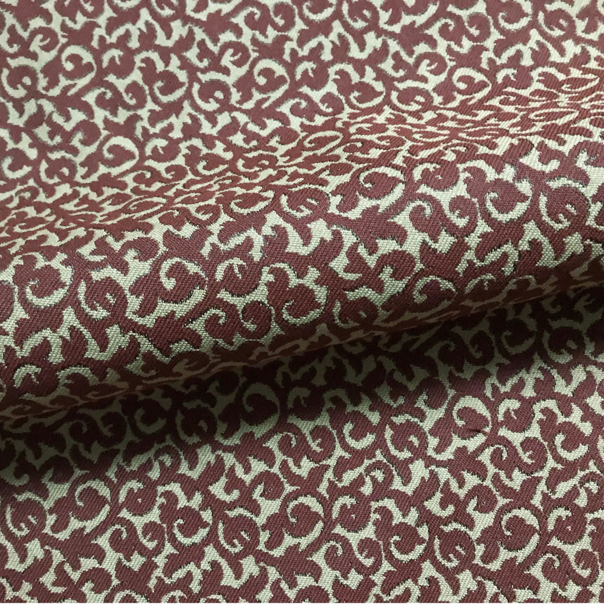 Maroon Traditional Damask Cotton Upholstery Fabric 54" – Plankroad Home ...