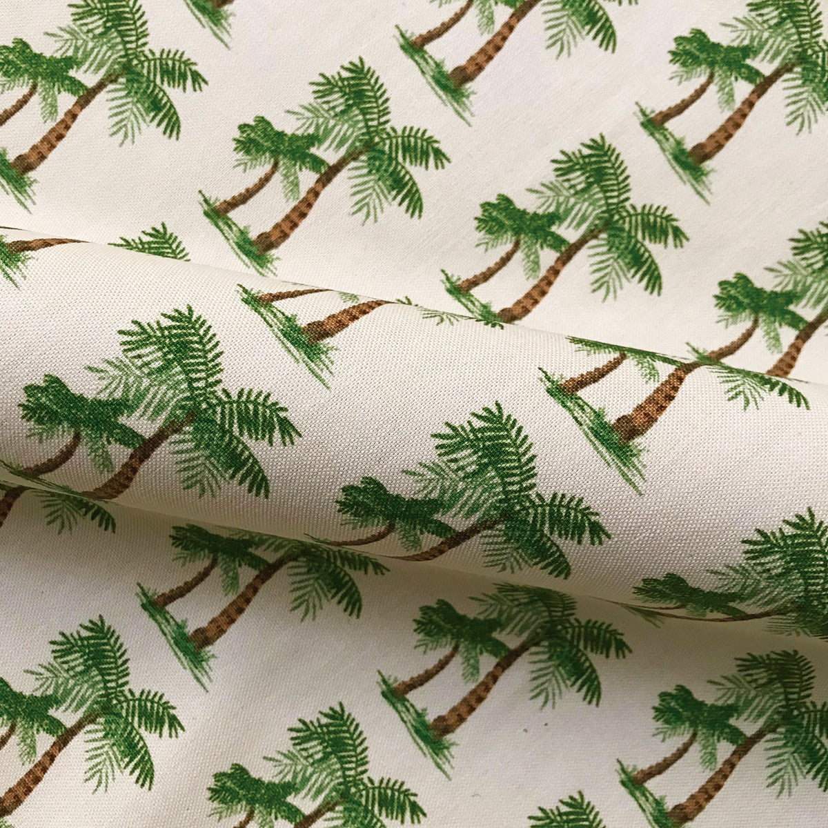 Tan Tropical Palm Tree Cotton Upholstery Fabric 54" – Plankroad Home Decor