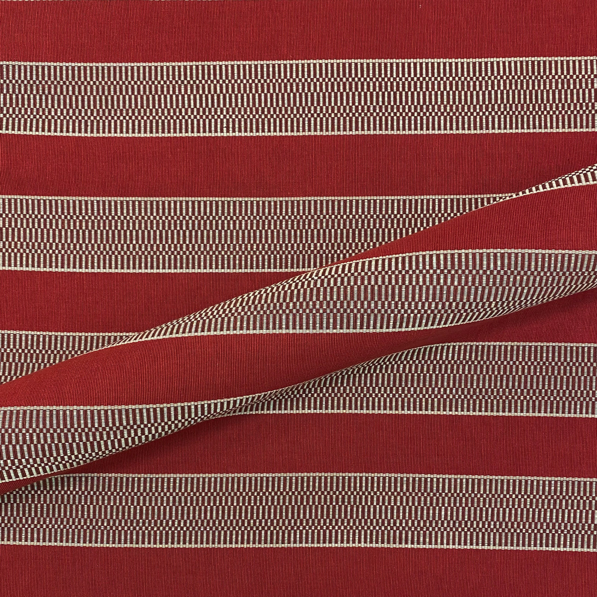 Lamson Red Modern Stripe Upholstery Fabric 54" – Plankroad Home Decor