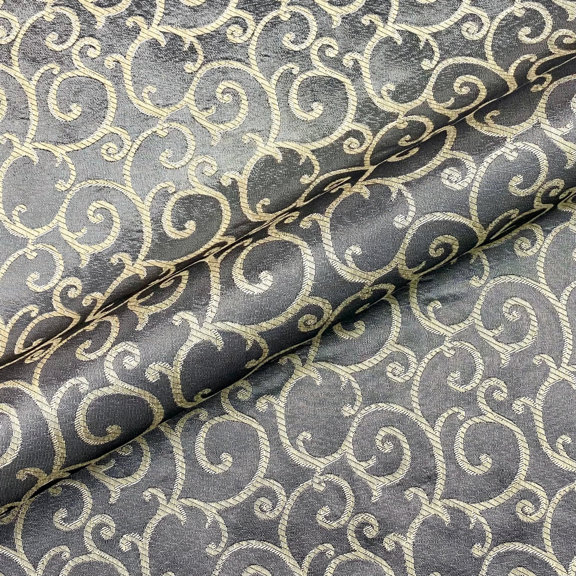 silver pattern fabric