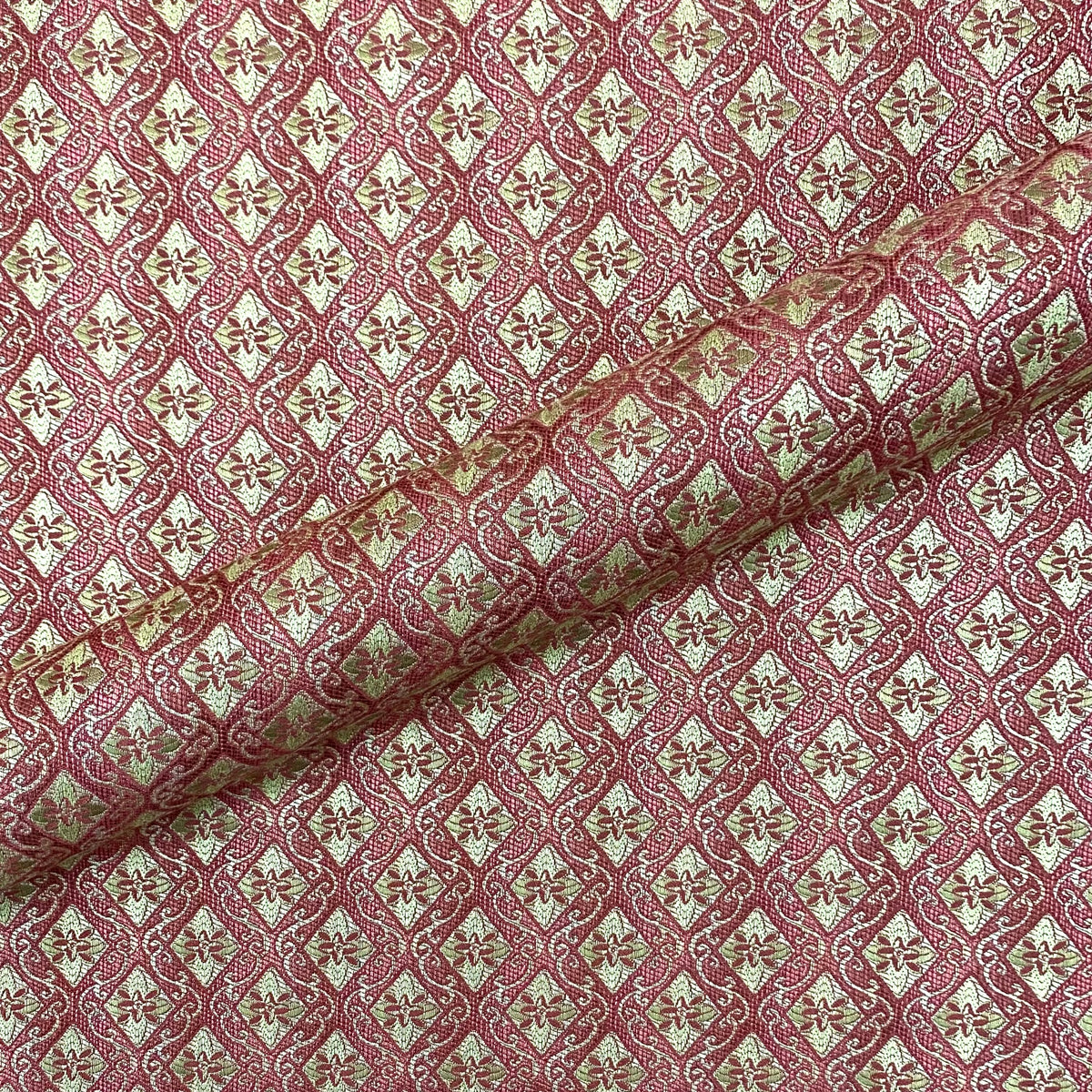 Festive Red Traditional Jacquard Upholstery Fabric 54" – Plankroad Home ...