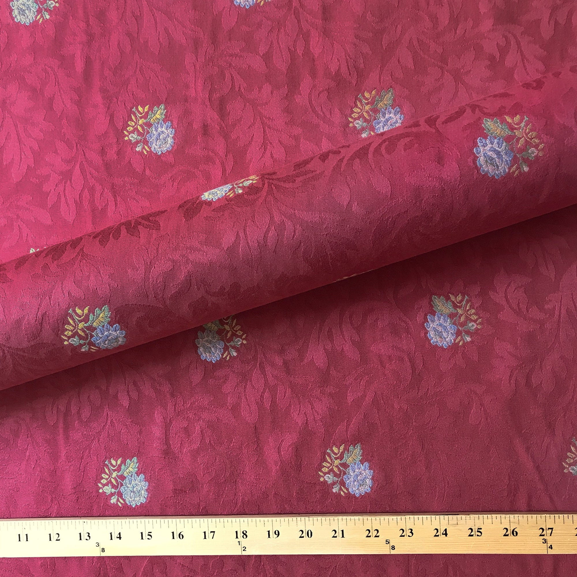 Red Country Floral Jacquard Upholstery Fabric 54" – Plankroad Home Decor