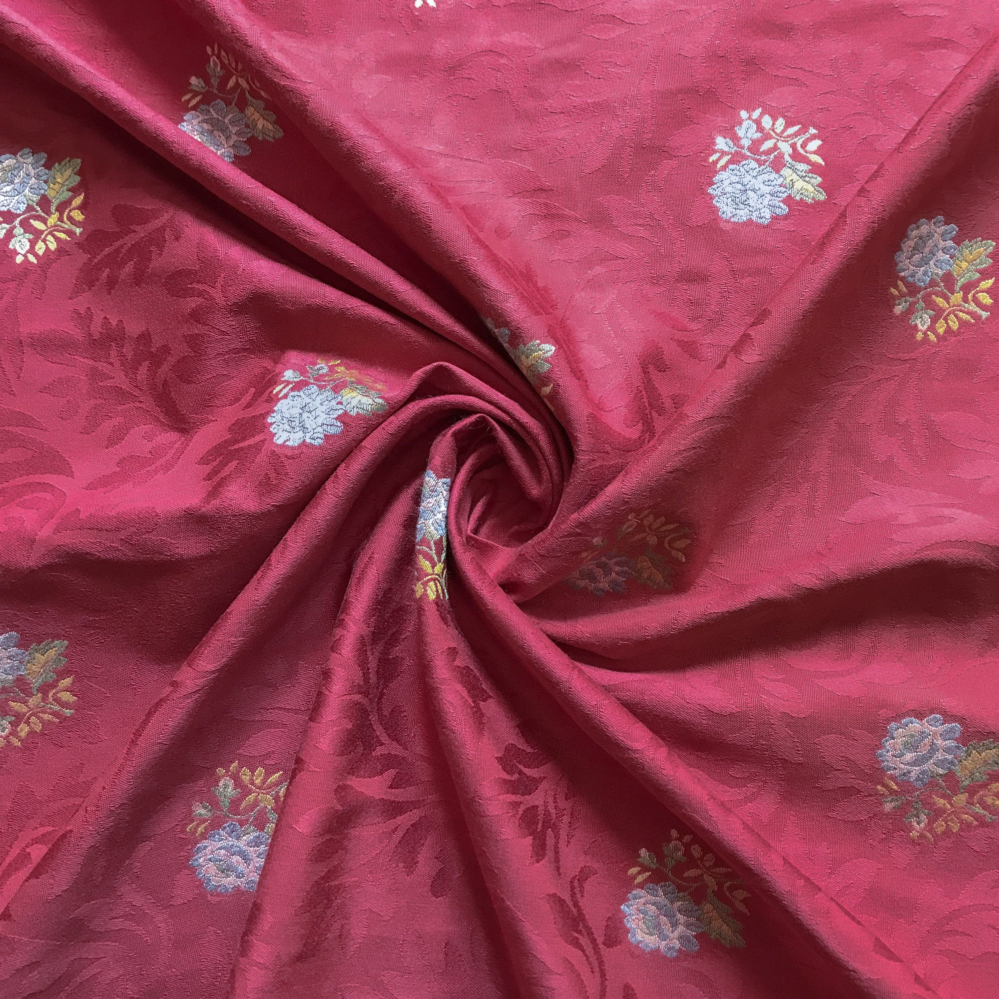 Red Country Floral Jacquard Upholstery Fabric 54" – Plankroad Home Decor