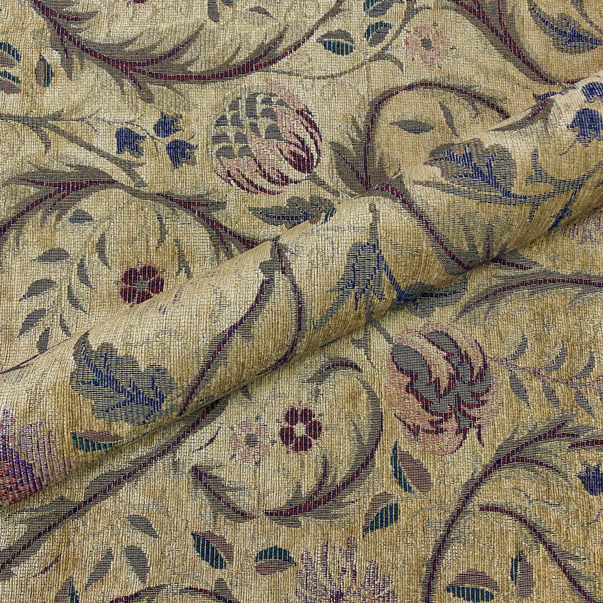 Floral Suede Neutral Upholstery Fabric 54" – Plankroad Home Decor